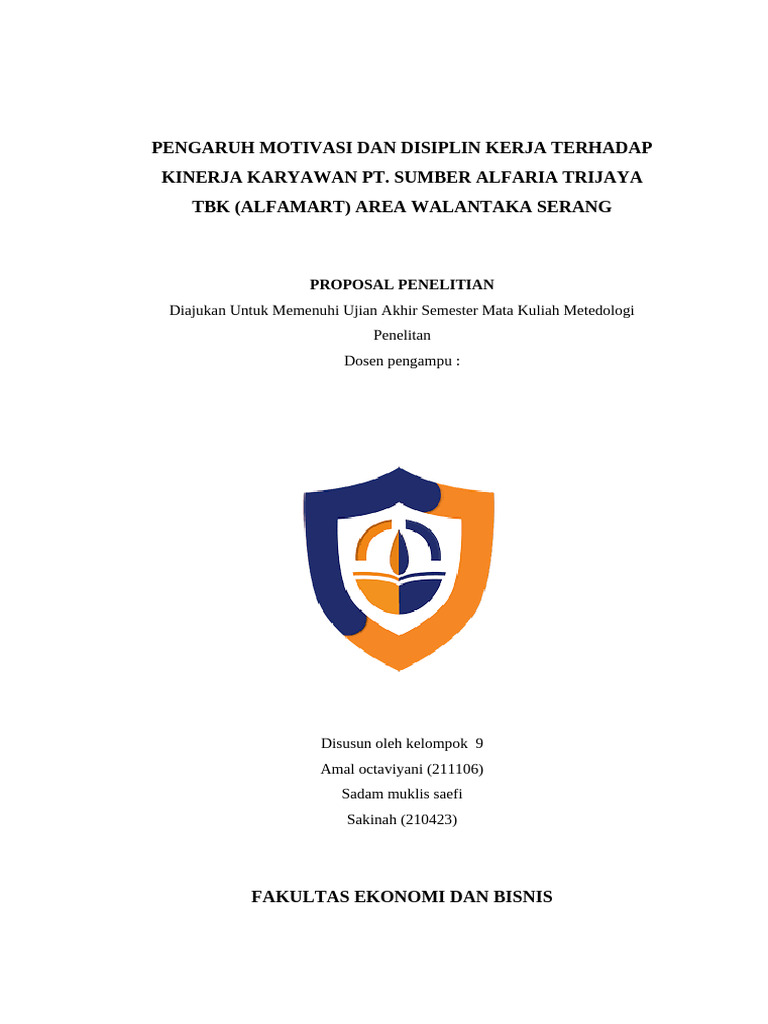 Proposal Bab I-III Kel 9 | PDF