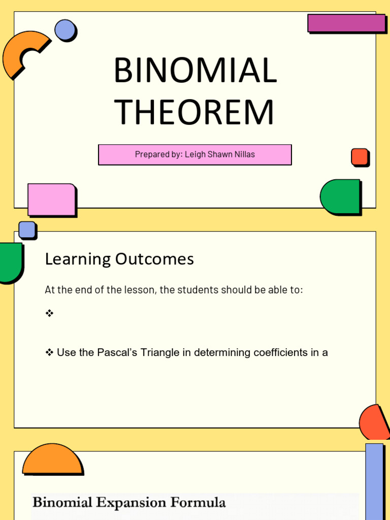 Binomial Theorem Notes | PDF