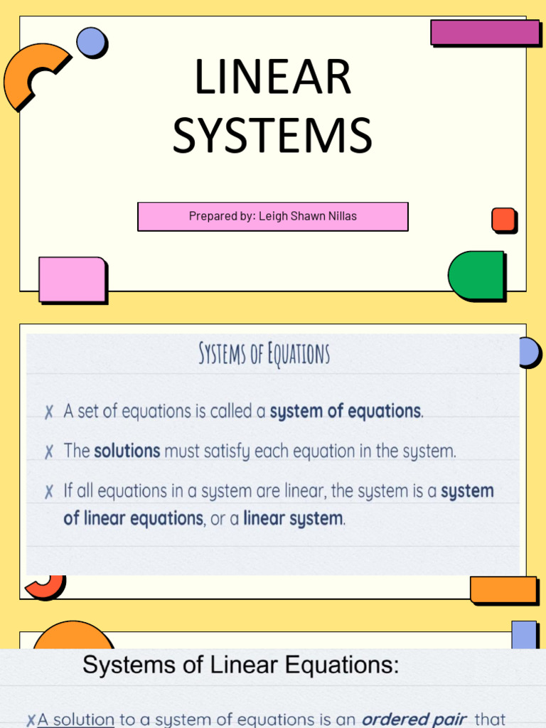 System of Linear Equation | PDF | Planets | Mercury (Planet)
