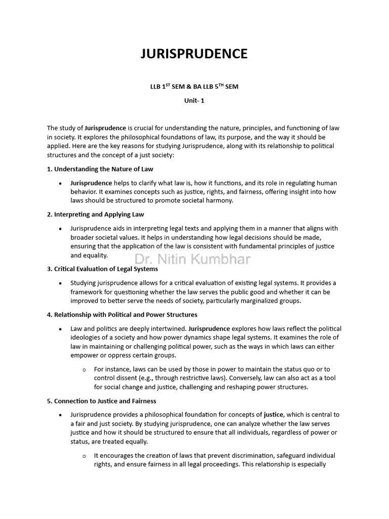 Jurisprudence Notes | PDF | Precedent | Jurisprudence