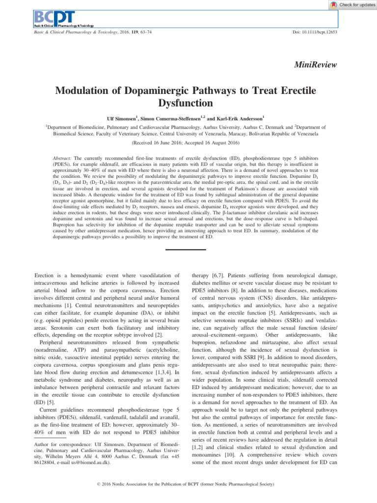 Basic Clin Pharma Tox - 2016 - Simonsen - Modulation of Dopaminergic ...