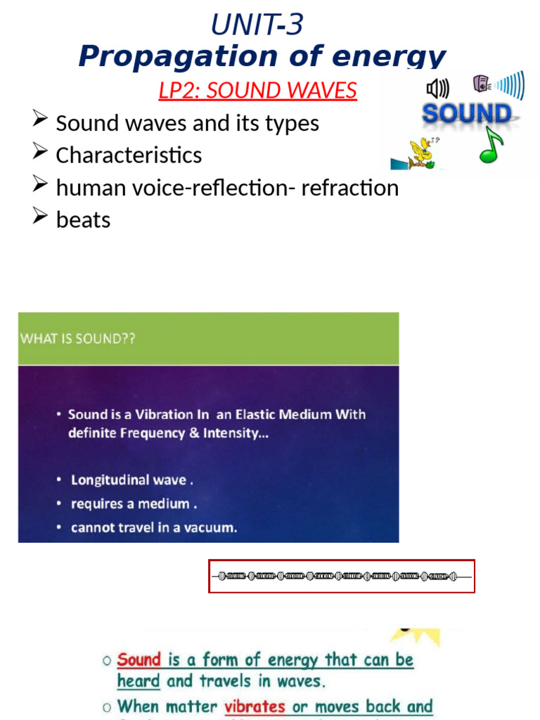 Unit 3 LP2 SOUND WAVES | PDF | Sound | Waves