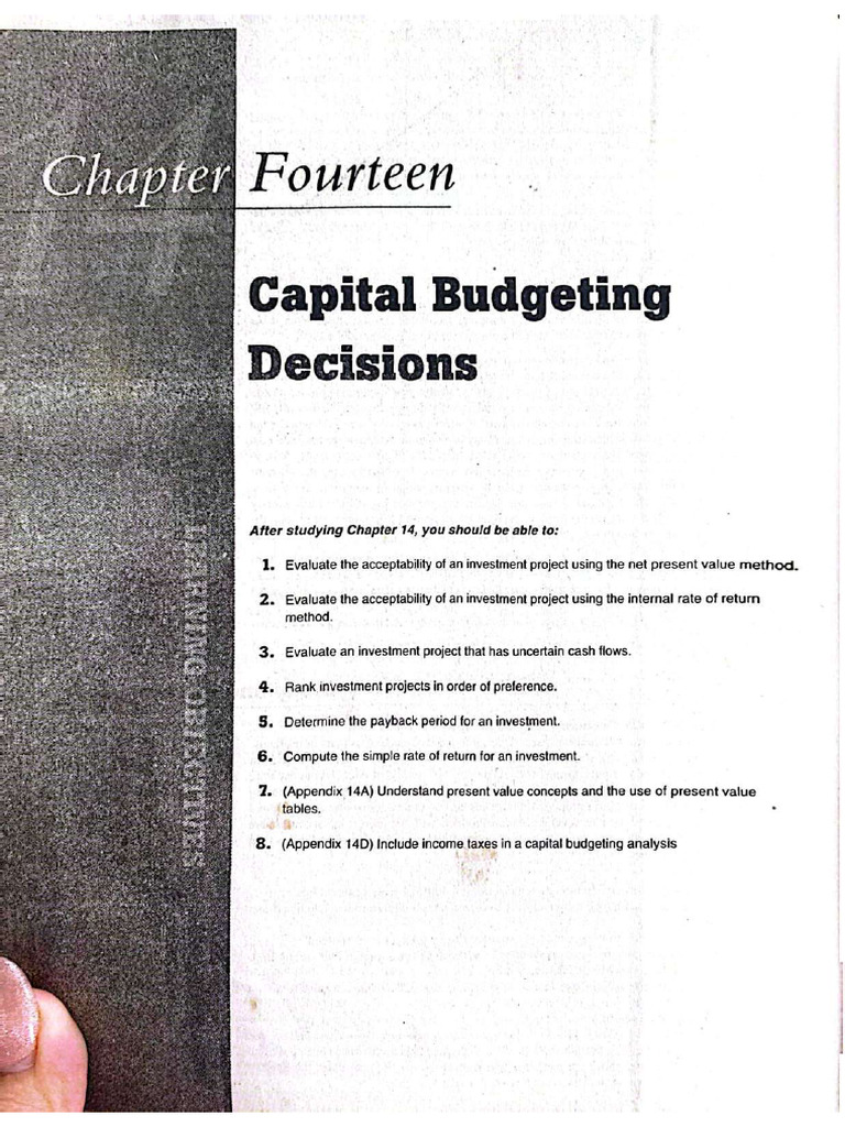 Capital Budgeting Decisions | PDF