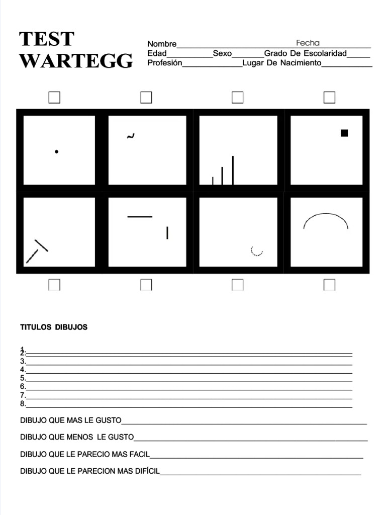 Test de Wartegg PDF | PDF
