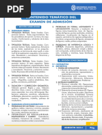 Temario 2025 San Marcos Prospecto | PDF | Trigonometría | Mercado (economía)