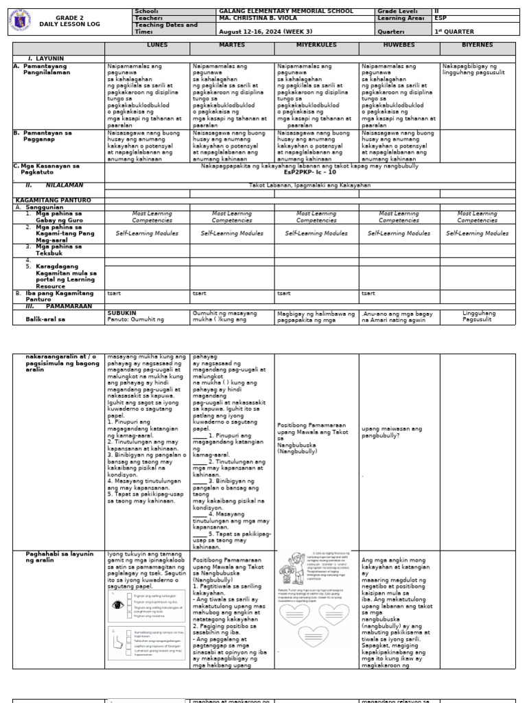 DLL - Esp 2 - Q1 - W3 | PDF