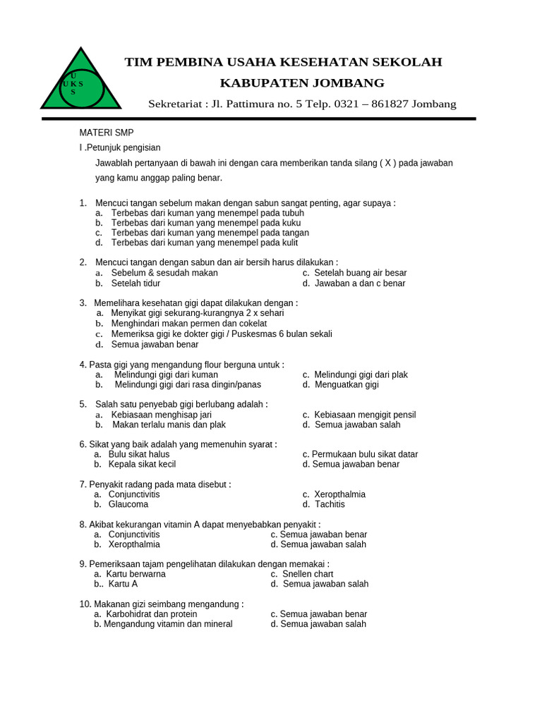 SOAL KKR SMP NEW | PDF