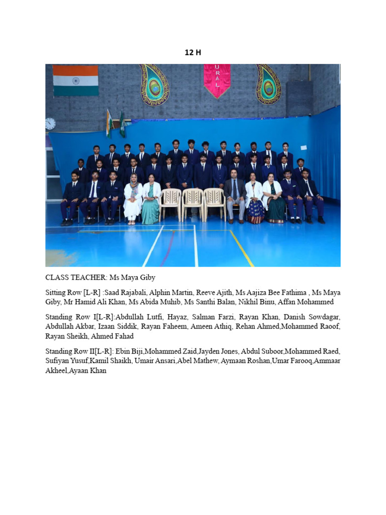 Class 12 H 2024-25 | PDF