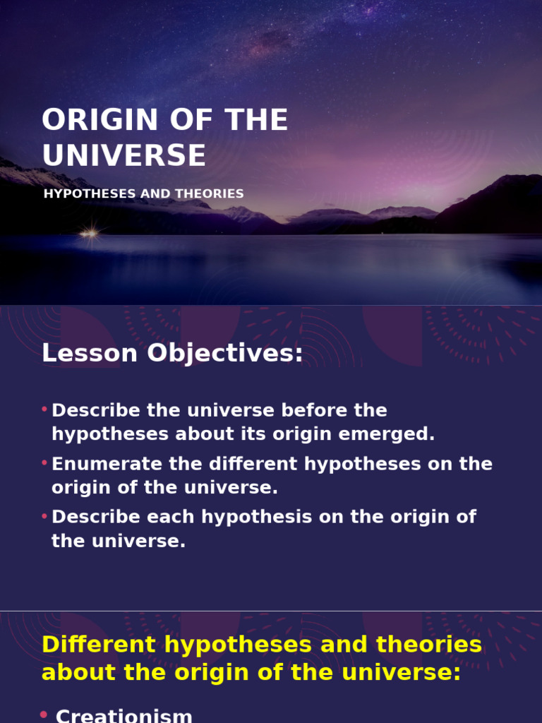 L01 Origin of The Universe | PDF