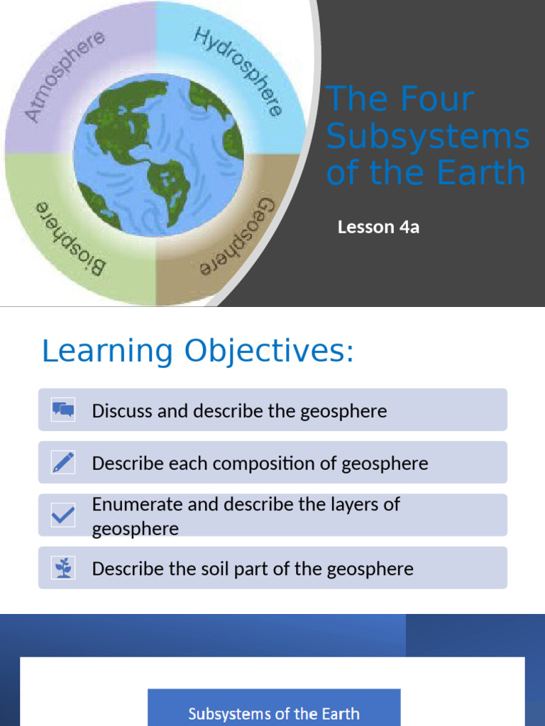 L4a Earth Subsystems Geosphere | PDF | Plate Tectonics | Rock (Geology)