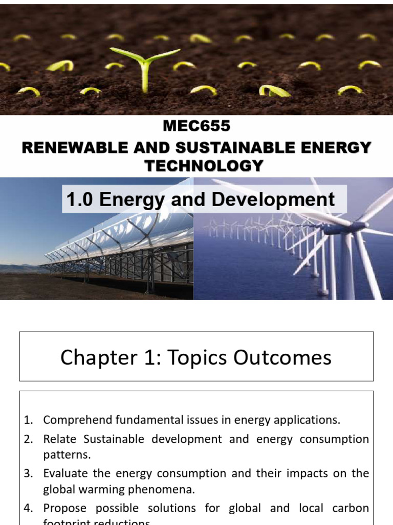 Mec655 CH1 Energy and Development (1.1 - 1.4) | PDF | Fuels | Sustainability