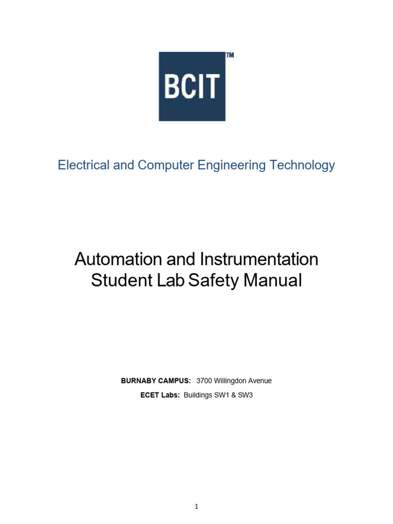 BCIT - A&I - Safety Manual 2025 January | PDF | Soldering | Personal Protective Equipment