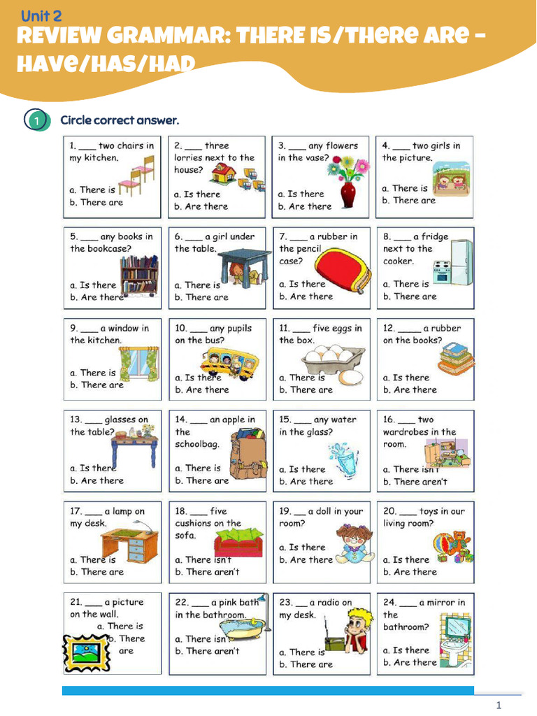 Review There Is Are Have Has | PDF
