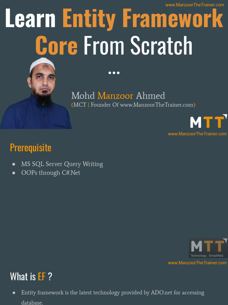 1 - Learn-Entity-Framework-Core-From-Scratch | PDF | Entity Framework | Language Integrated Query