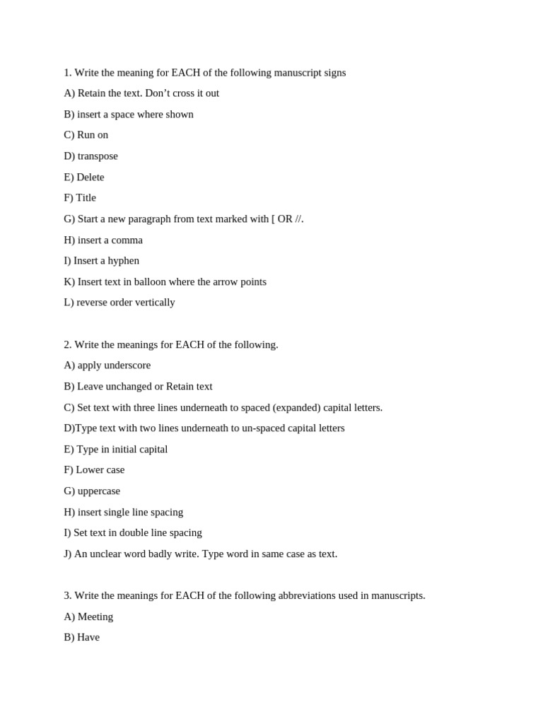 Manuscript Signs | PDF