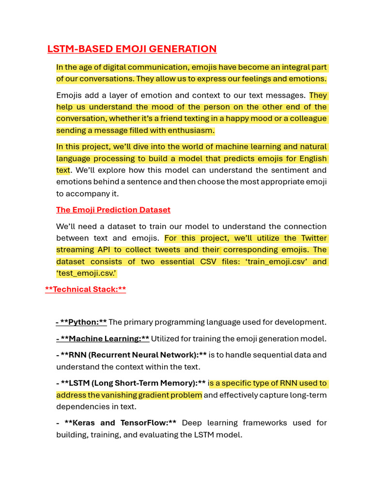 Lstm-Emoji Based Prediction | PDF | Applied Mathematics | Computer Science