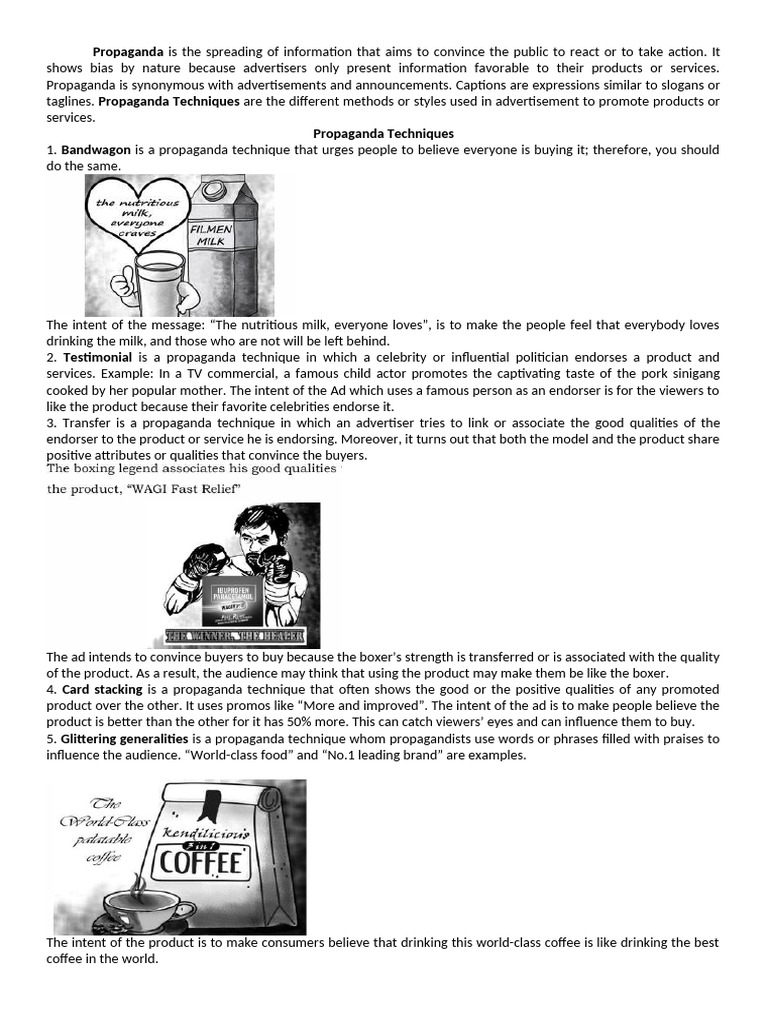 PROPAGANDAENGLISH8 | PDF | Propaganda | Advertising
