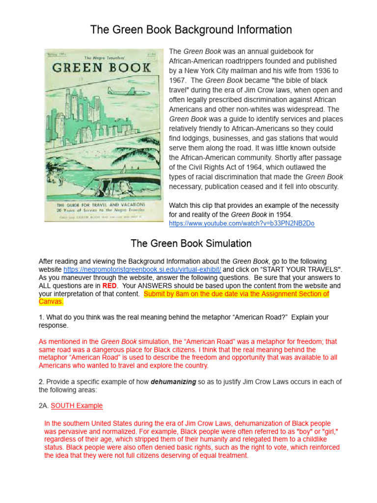 The Green Book Simulation 1 | PDF | Injustice | Discrimination