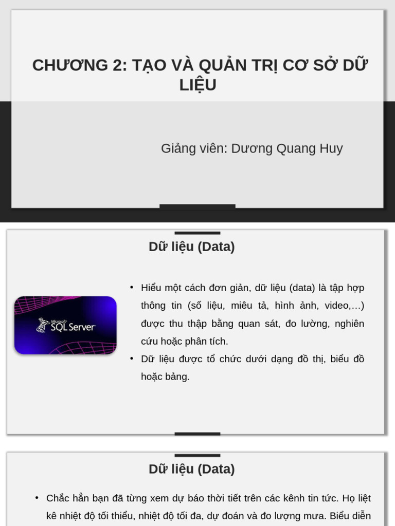 CSDL - Chuong2 | PDF