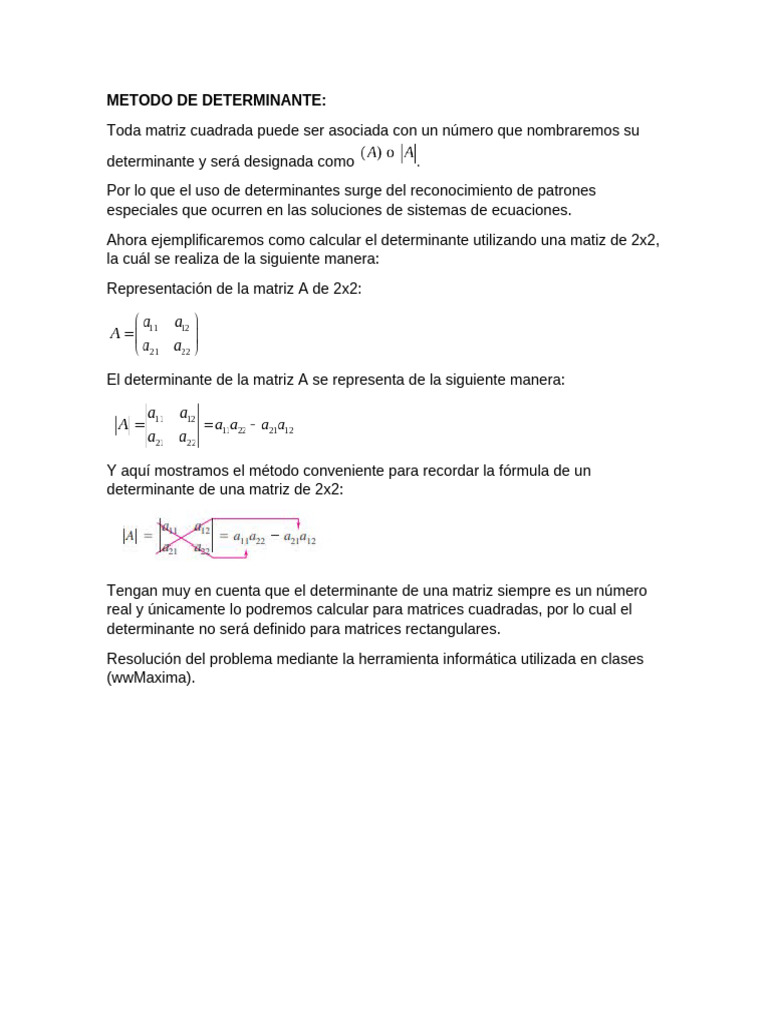 Metodo de Determinante | PDF