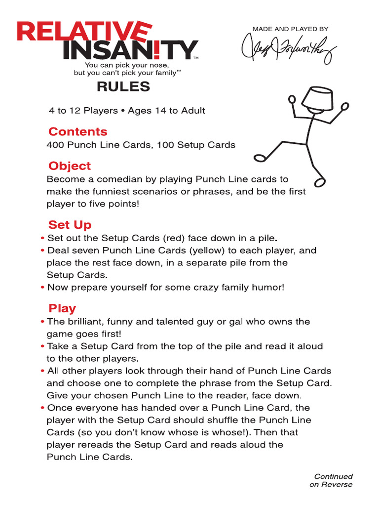 Relative Insanity Rules | PDF