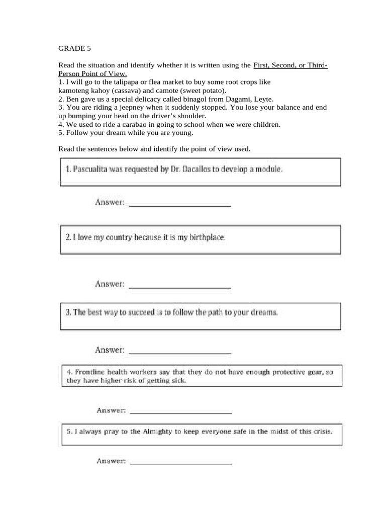GRADE 5 WORKSHEET | PDF