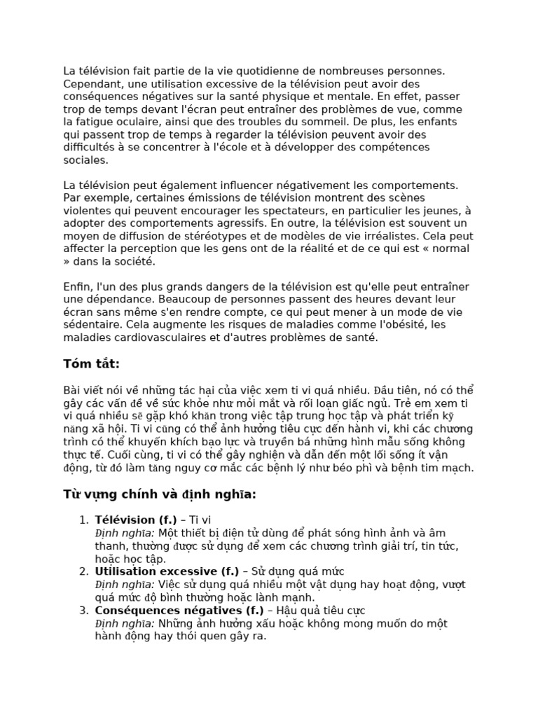 Les dangers de la télévision | PDF