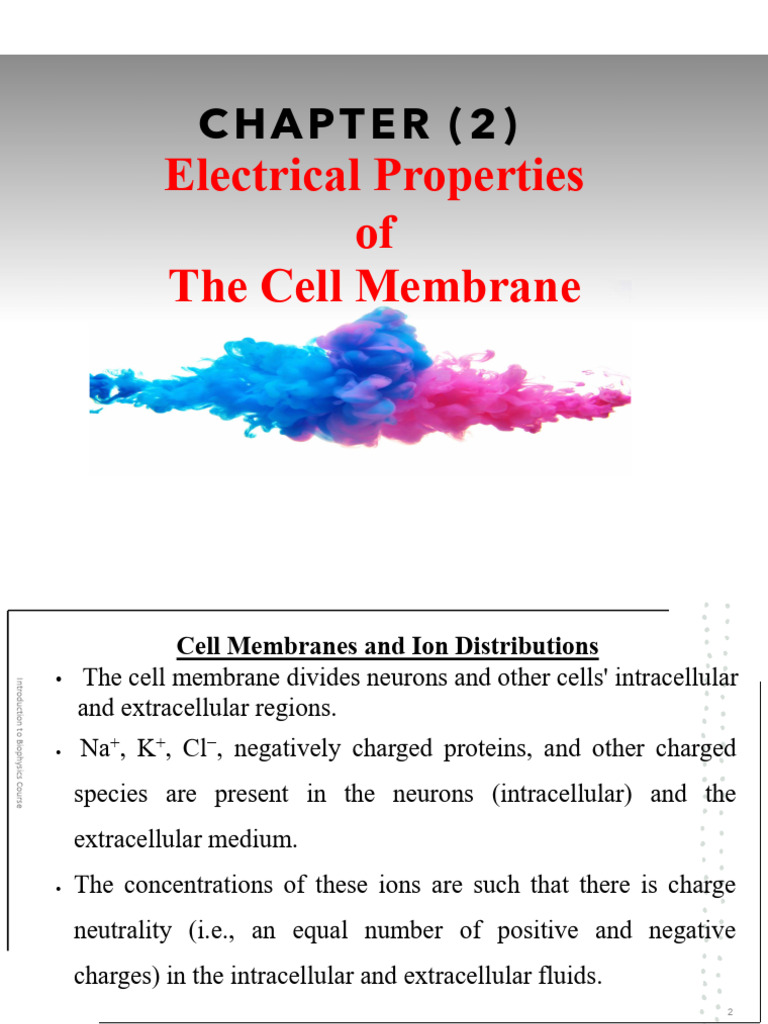 Electrical Properties of Cell Membranes | PDF | Cell Membrane | Ion Channel