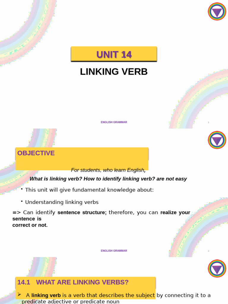 Understanding Linking Verbs in English | PDF | English Grammar | Verb
