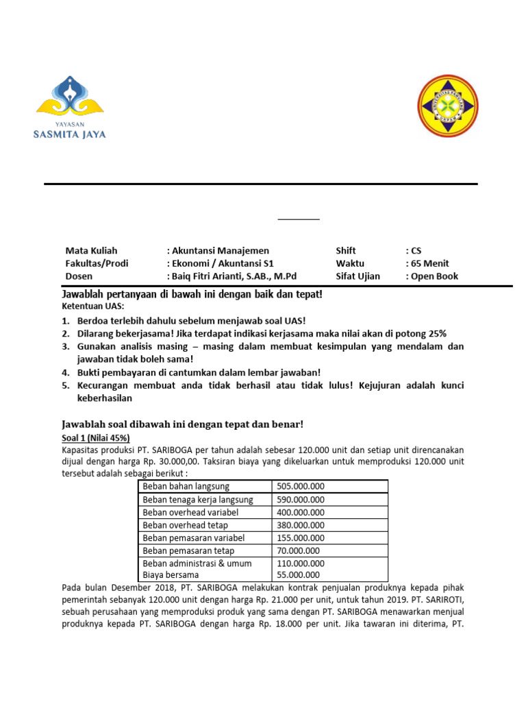 UAS REG. CS AKMENT | PDF