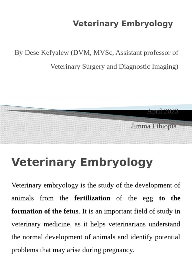 Veterinary Embryology 2023 | PDF | Uterus | Ovary