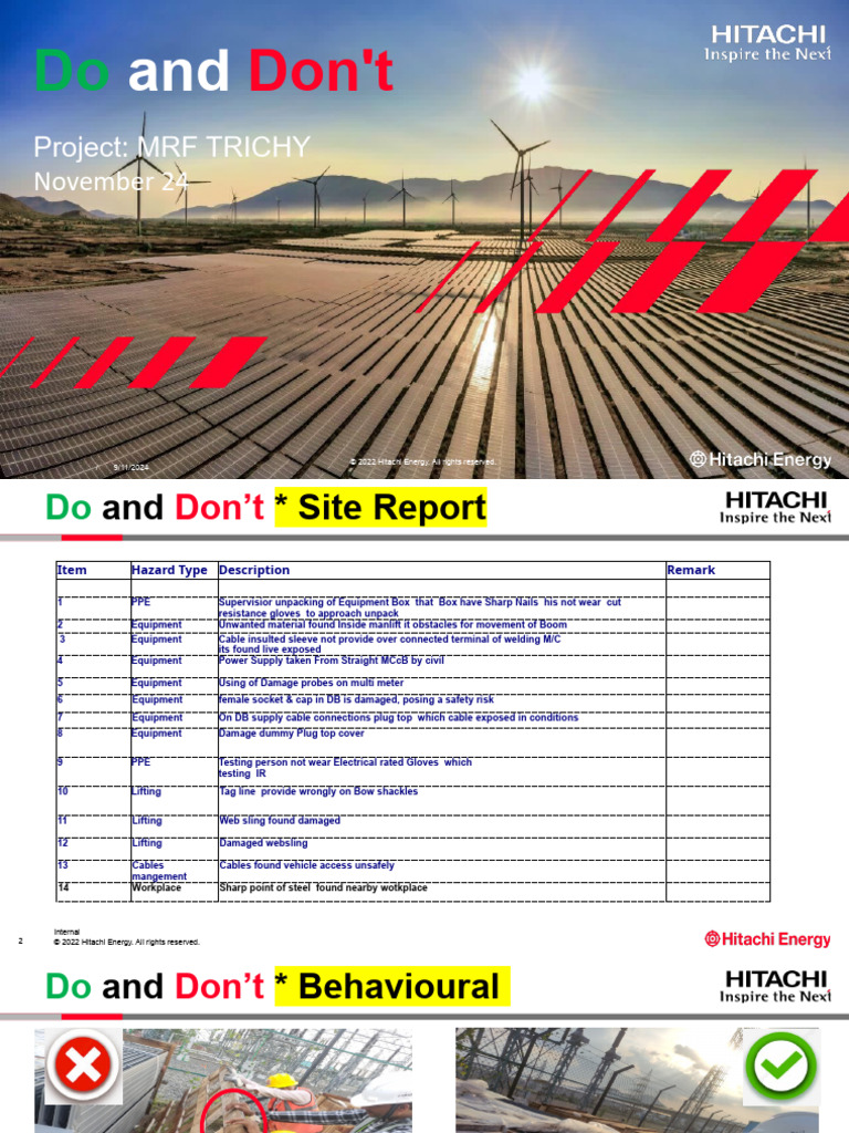 Safety Do's and Don'ts for MRF Trichy | PDF | Personal Protective ...