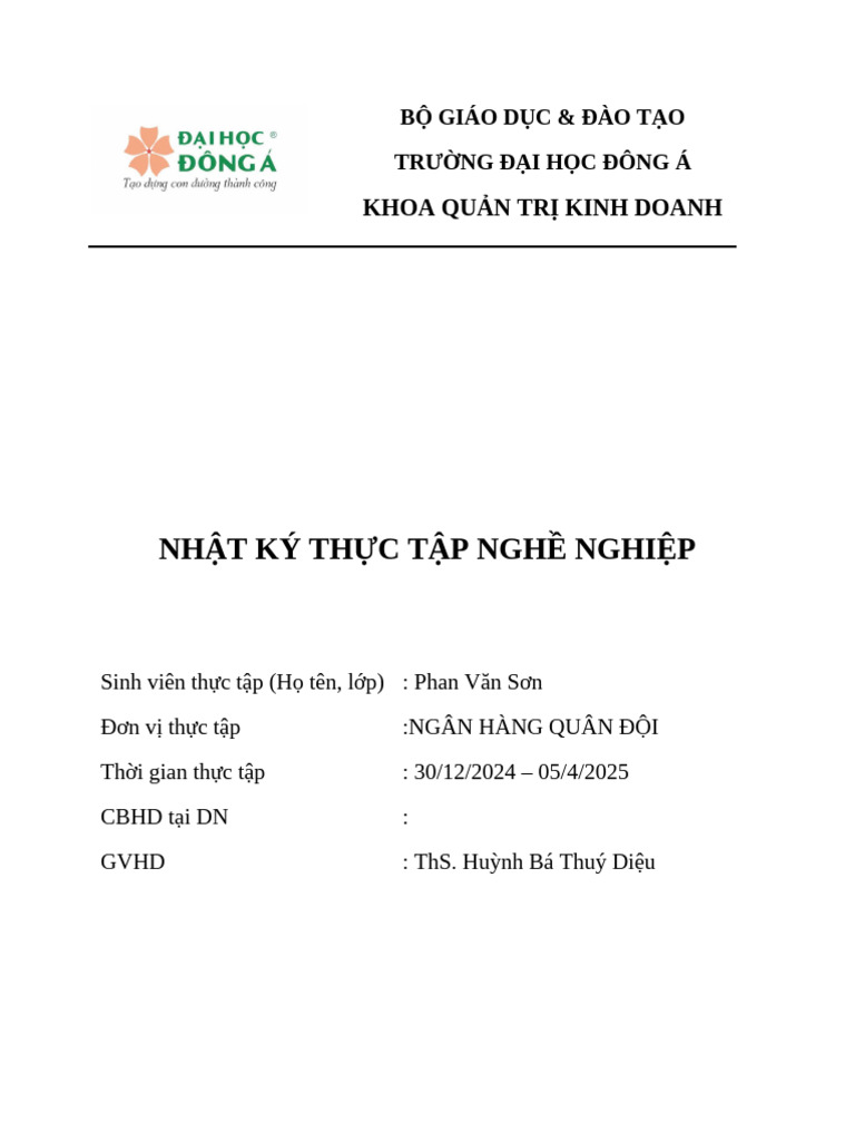 Nhat Ky Thuc Tap | PDF