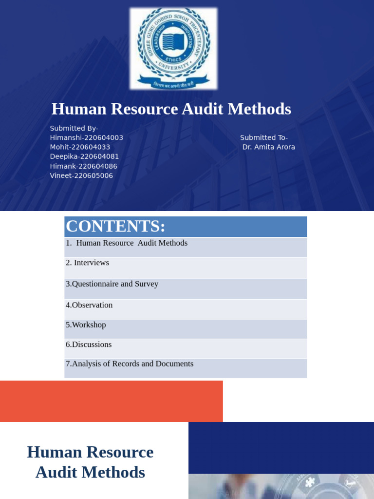 Human Resource Audit Techniques Explained | PDF | Human Resources | Audit