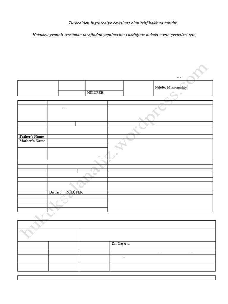 Olum Belgesi Death Certificate 1 | PDF | Medicine | Cancer