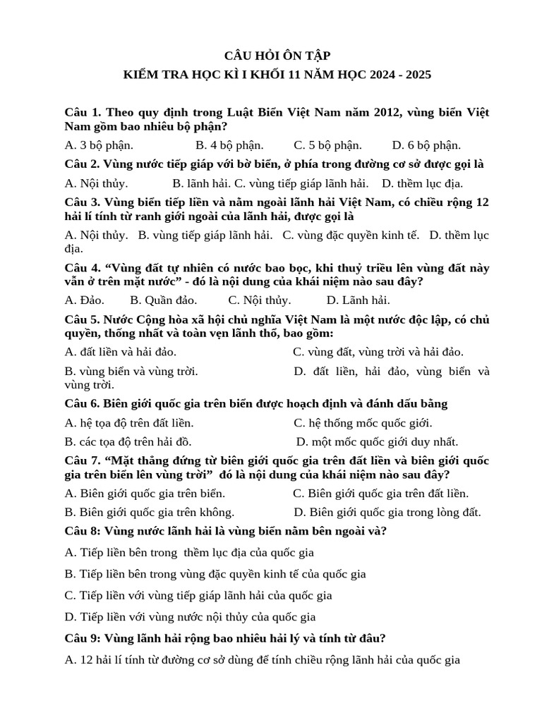 Cau Hoi | PDF