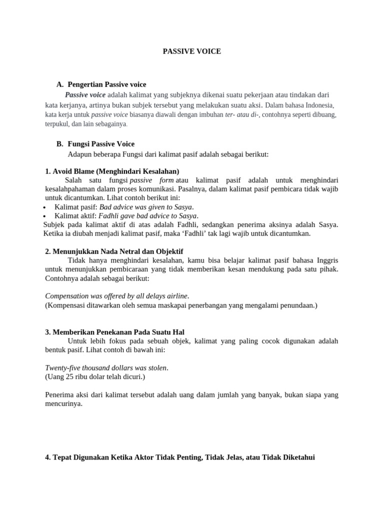 Passive Voice | PDF | Grammatical Tense | Language Mechanics