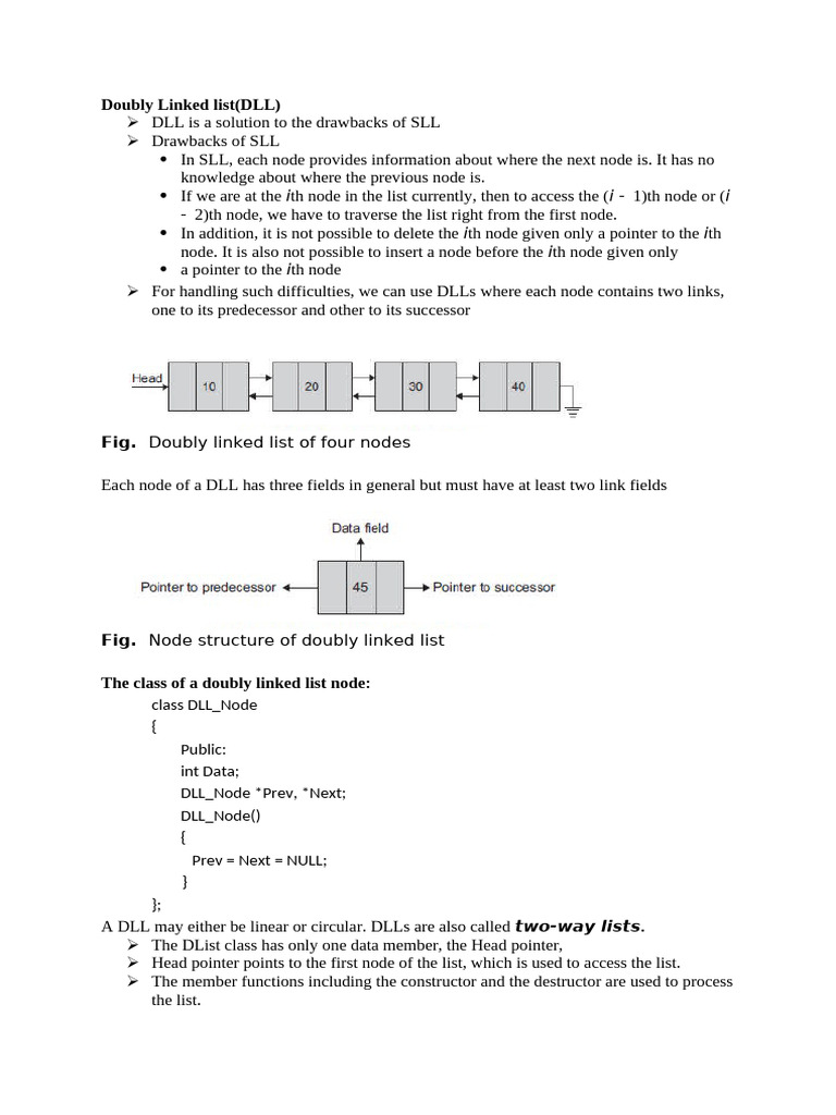 Doubly Linked List Theory | PDF | Computing | Computer Data