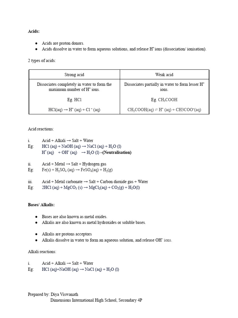 Chapter 7 - Acids, Bases and Salts | PDF | Hydroxide | Acid