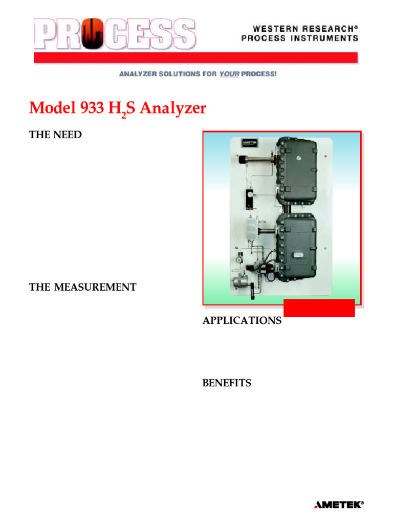 ametek-933-pdf | PDF | Chromatography | Thiol