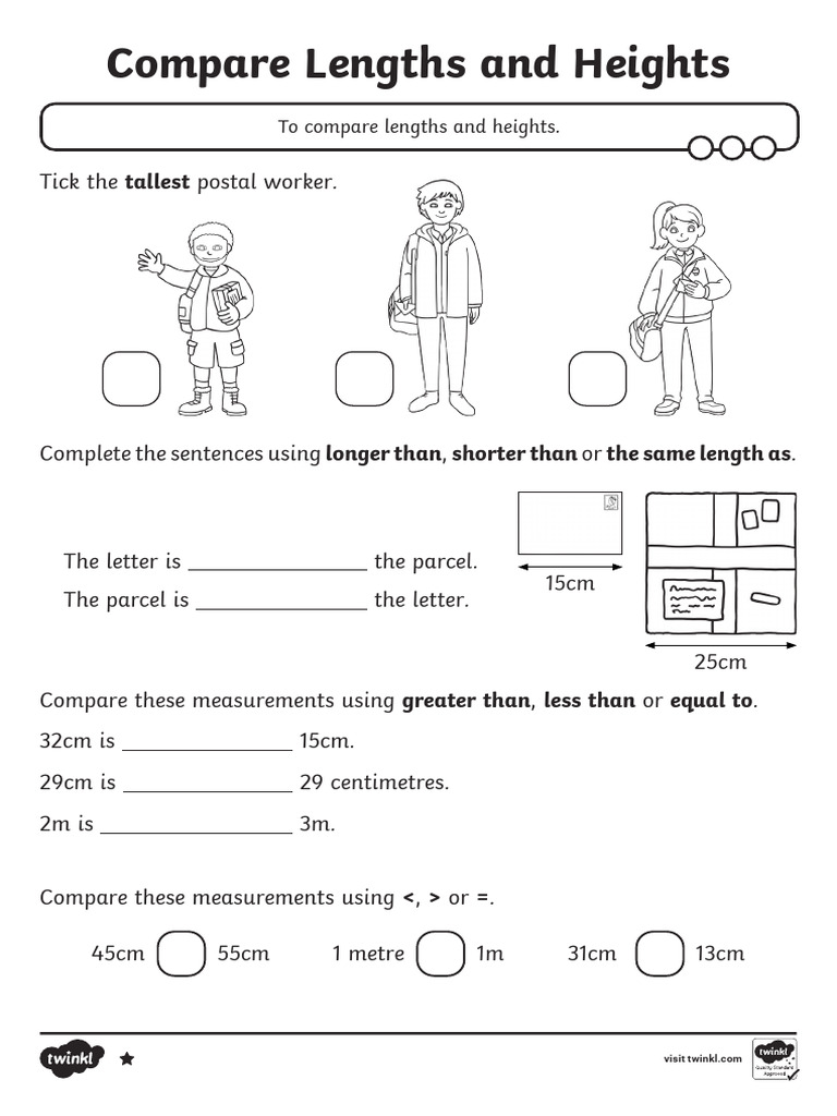 Length Comparison for Kids | PDF | Length | International System Of Units