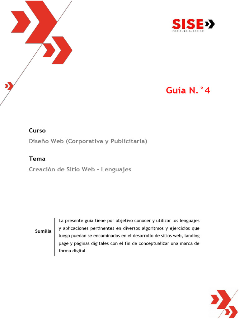 Guía 4 | PDF | HTML | Consorcio Mundial de la red