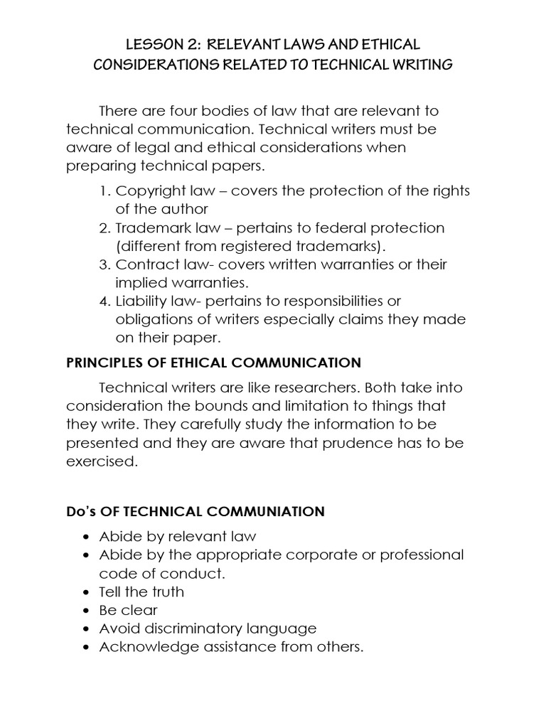 LESSON 2-3 TECHNICAL WRITING | PDF | Information | Cognitive Science
