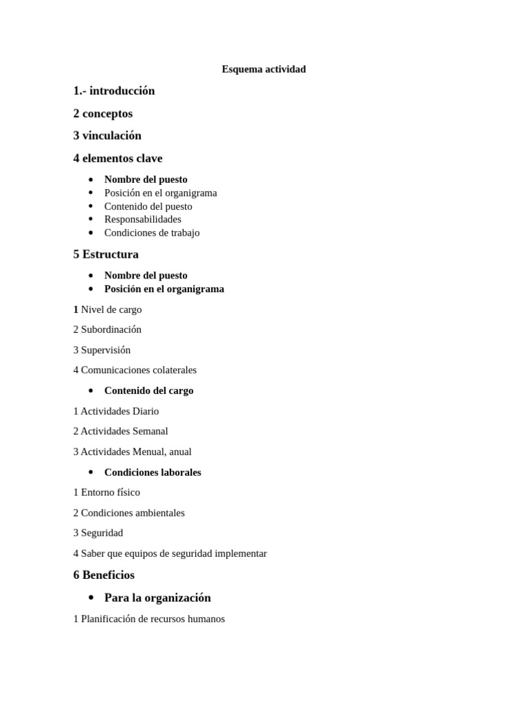 Esquema Actividad | PDF