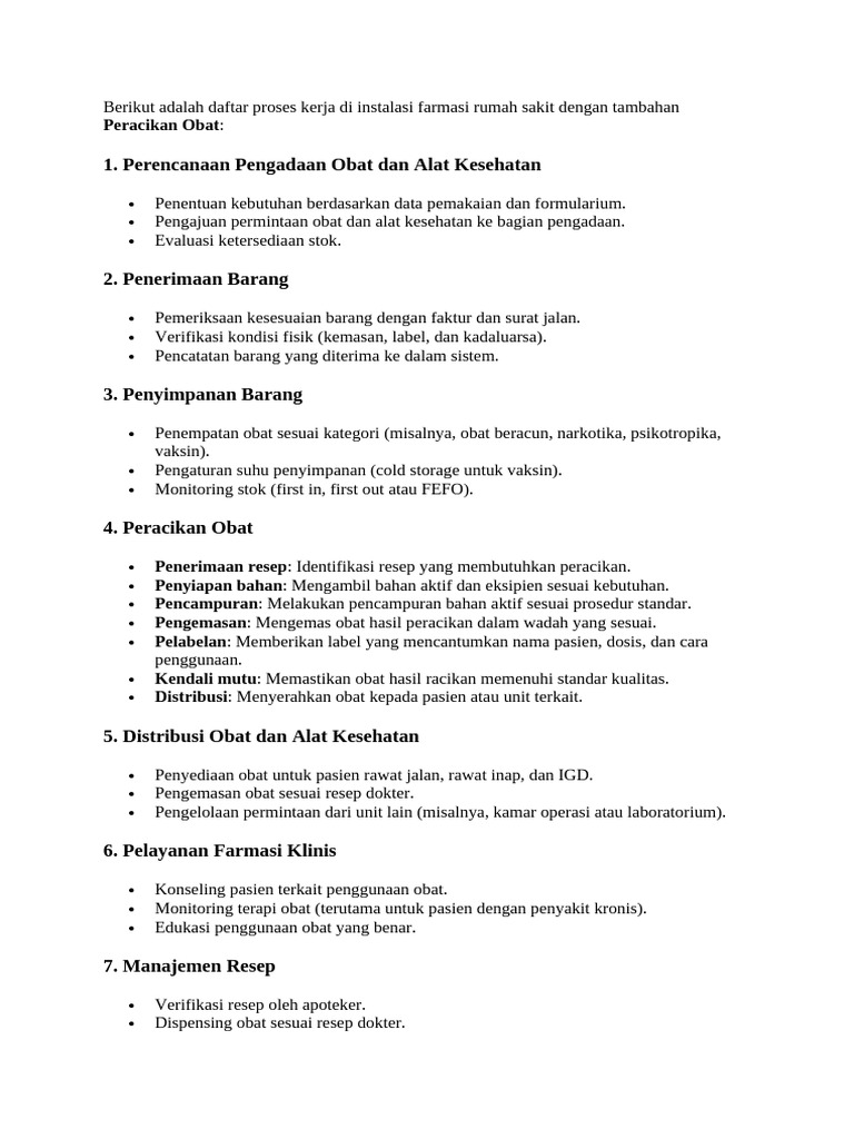 Alur Peracikan Obat | PDF