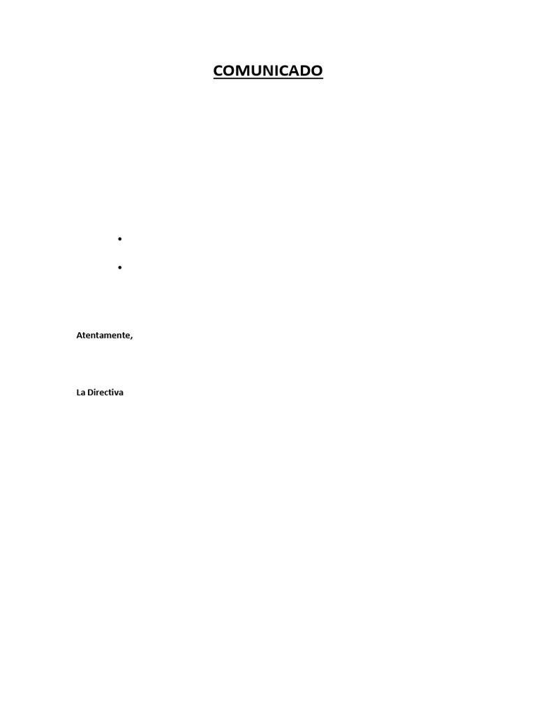 Comunicado | PDF