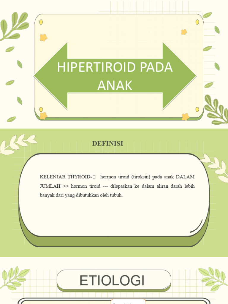 Hipertiroid pada Anak: Gejala dan Penanganan | PDF