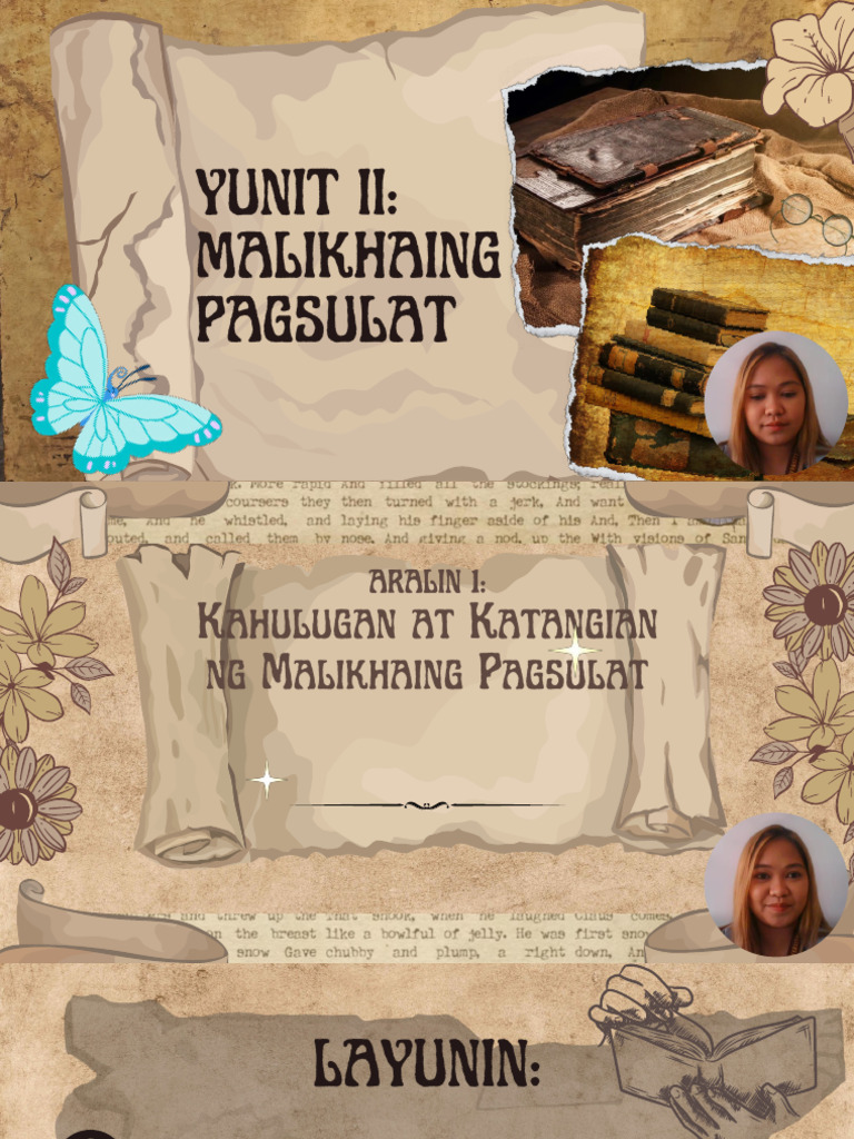 YUNIT 2 Malikhaing Pagsulat Aralin 1 Kahulugan at Katangian ng ...