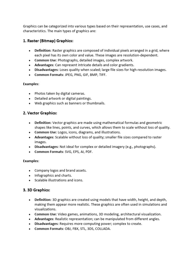 Types-of-Graphics | PDF | Graphics | Multidimensional Signal Processing