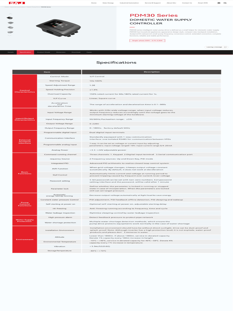 PDM30 Especificaciones | PDF